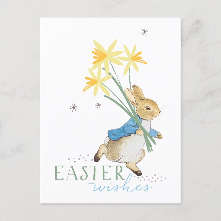 Peter Rabbit | Easter Wishes Holiday Postcard | Zazzle