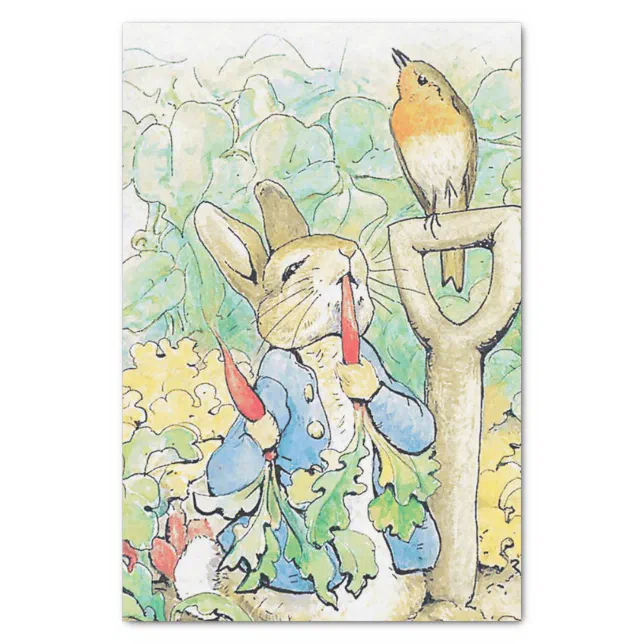 “Peter Rabbit Eats a Carrot” by Beatrix Potter Tissue Paper | Zazzle