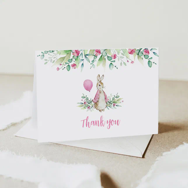 Peter Rabbit Folded Thank You Card | Zazzle
