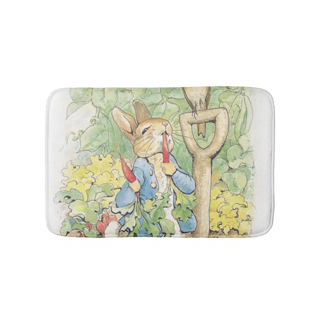 Peter Rabbit In The Garden - Beatrix Potter Bath Mat | Zazzle