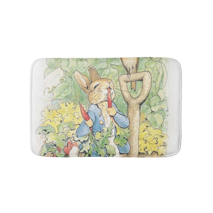 Peter Rabbit In The Garden - Beatrix Potter Bath Mat | Zazzle