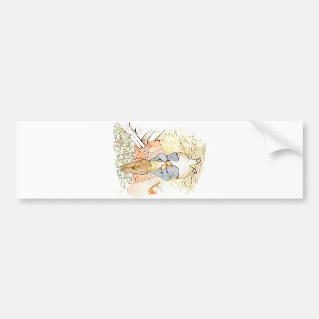 Peter Rabbit in the Garden (by Beatrix Potter) Bumper Sticker | Zazzle