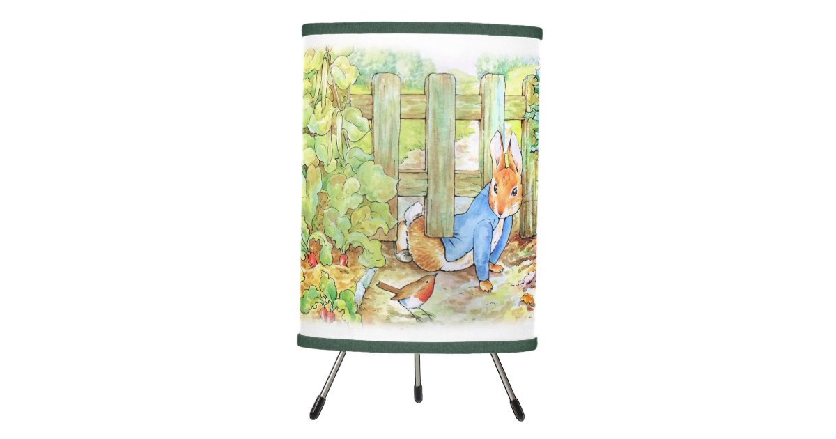 “Peter Rabbit in the Garden” Tripod Lamp | Zazzle