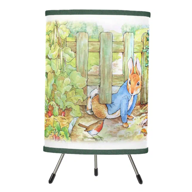 “Peter Rabbit in the Garden” Tripod Lamp | Zazzle