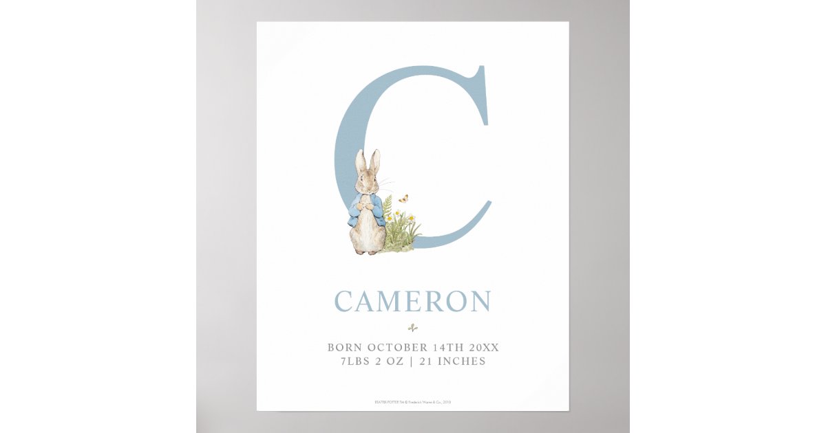 Peter Rabbit | Personalized Letter C Poster | Zazzle