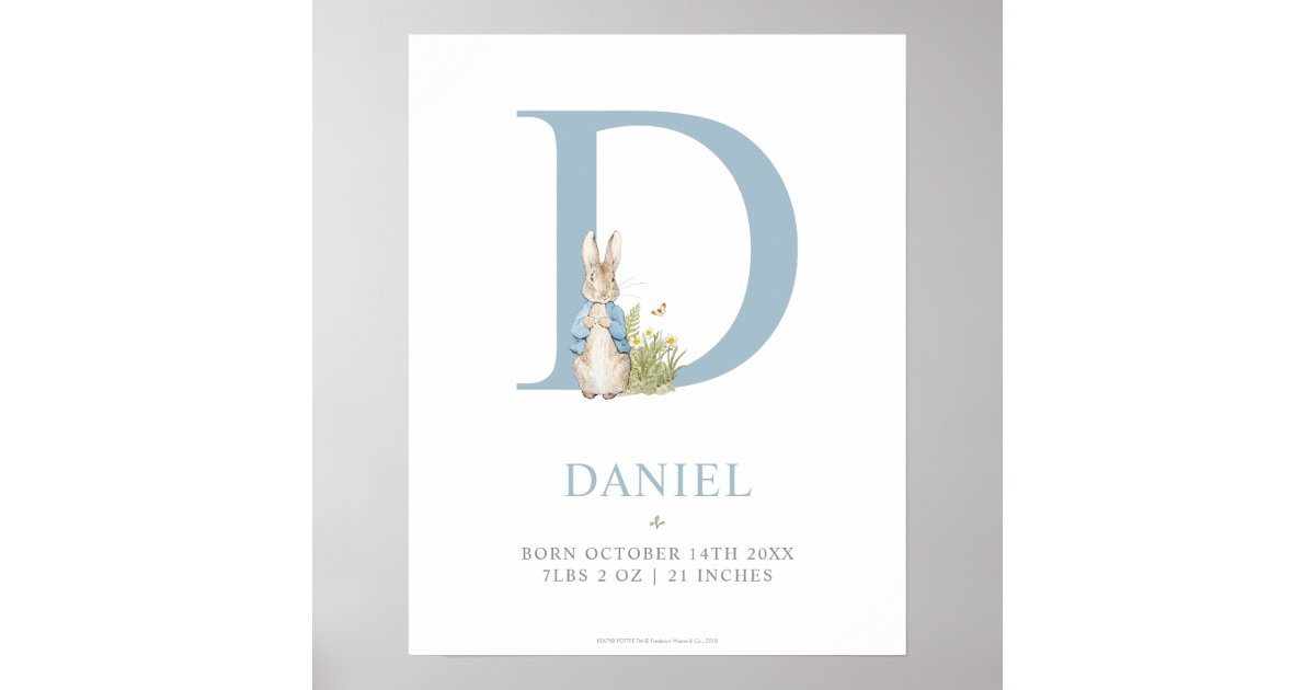 Peter Rabbit | Personalized Letter D Poster | Zazzle