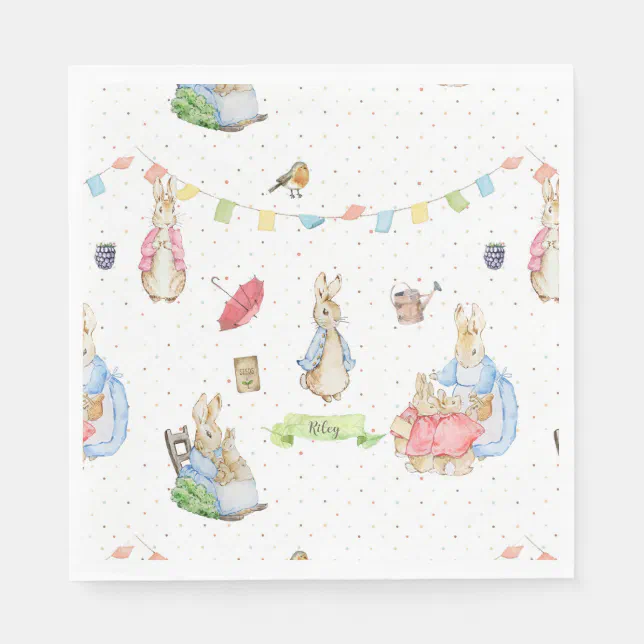 Peter the Rabbit and Family Napkins | Zazzle