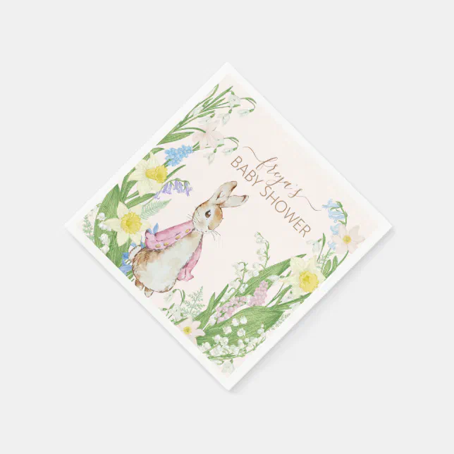 Peter the Rabbit Baby Shower Napkins | Zazzle