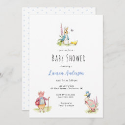 Peter the Rabbit Beatrix Potter Baby Shower Invitation | Zazzle