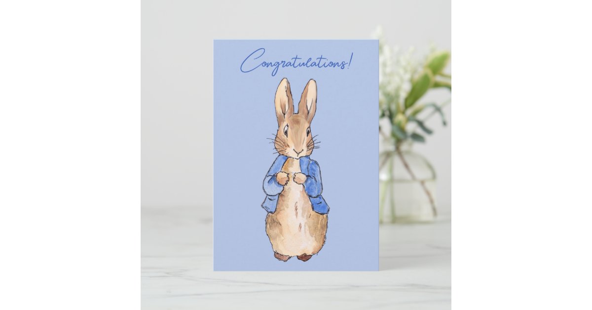 Peter the rabbit Congratulations greeting Invitation | Zazzle