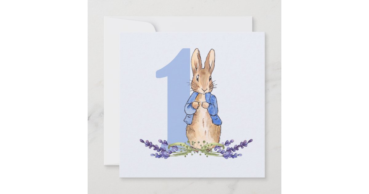 Peter the rabbit first birthday invitation | Zazzle