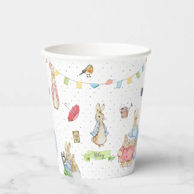 Peter the Rabbit Paper Cups | Zazzle