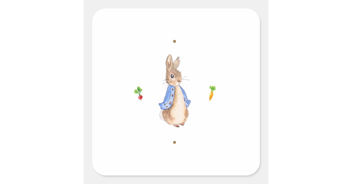 Peter the Rabbit Square Sticker | Zazzle
