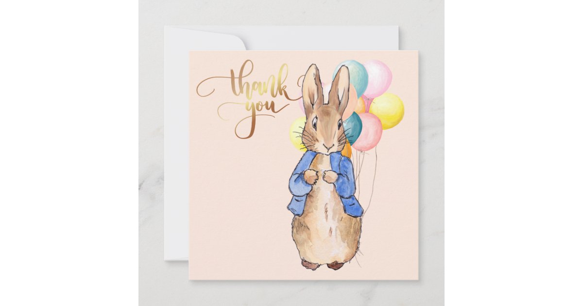 Peter the Rabbit Thank You Card | Zazzle