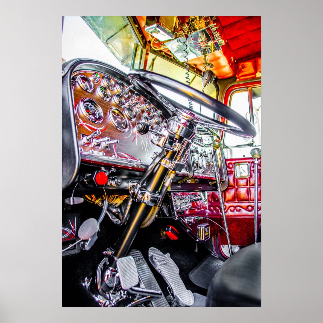 Peterbilt 359 dash poster | Zazzle