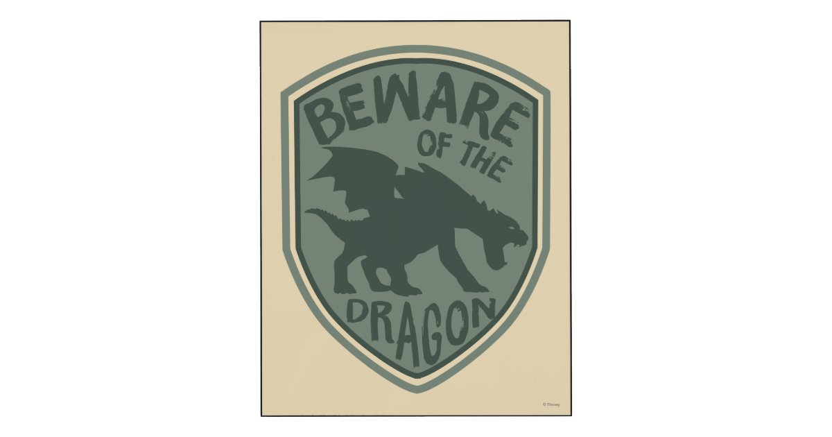 Pete's Dragon | Beware of the Dragon Wood Wall Art | Zazzle