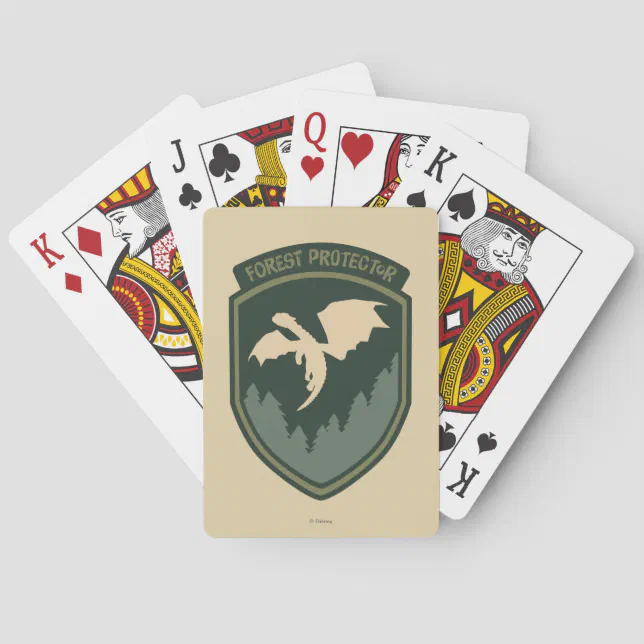 Pete's Dragon | Forest Protector Badge Poker Cards | Zazzle
