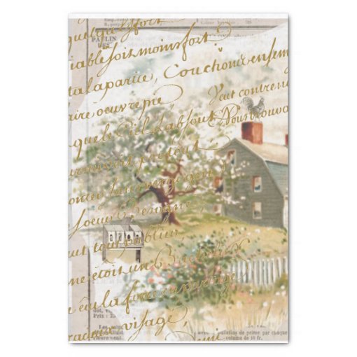 Petite Maison de Plage French Script Decoupage Tissue Paper | Zazzle
