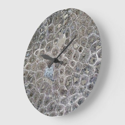 Petoskey Stone, Pure Michigan! Large Clock | Zazzle