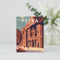Petra Jordan Travel Art Vintage Postcard | Zazzle