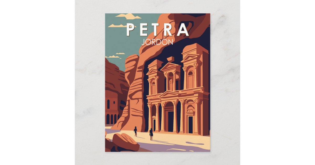 Petra Jordan Travel Art Vintage Postcard | Zazzle