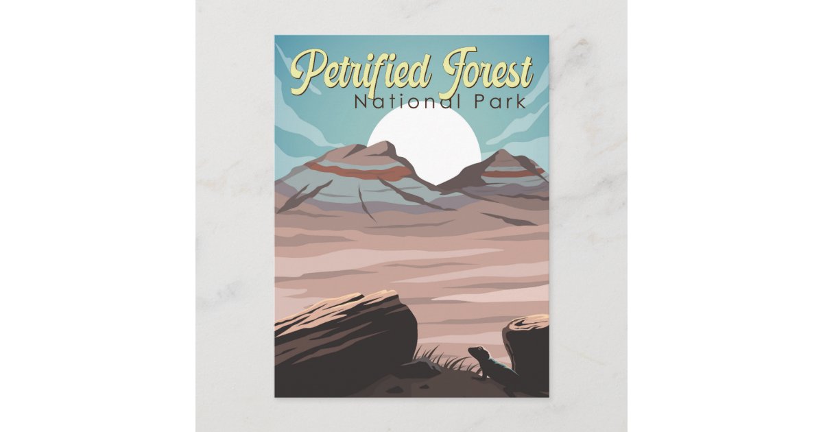 Petrified Forest National Park Illustration Travel Postcard | Zazzle