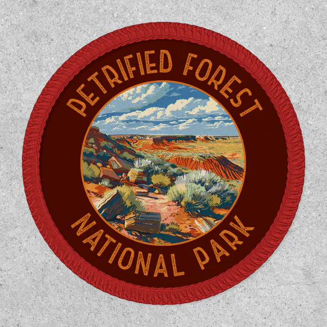 Petrified Forest National Park Retro Distressed Patch | Zazzle