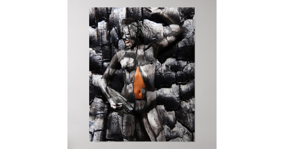 Petrified Wood Bodypaint Poster | Zazzle
