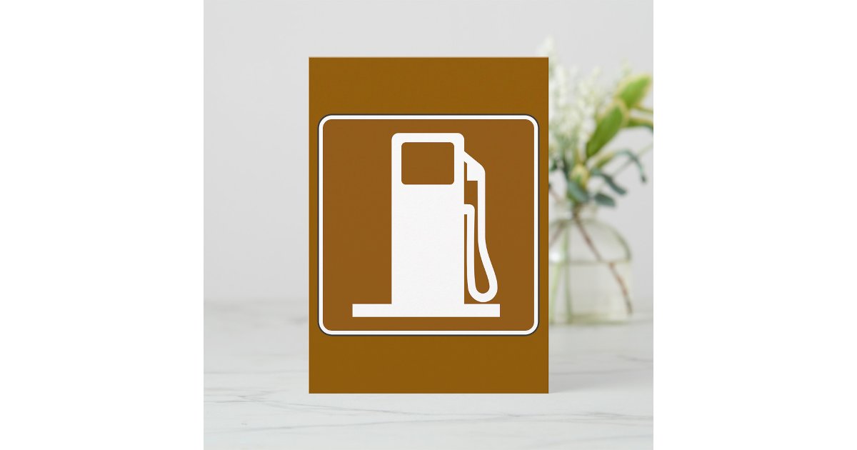Petrol Road Sign Invitations | Zazzle