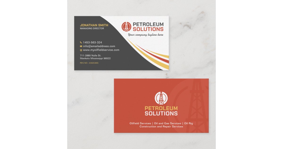 Petroleum, Oilfield, Oil and gas, Oil Rig, Well Business Card | Zazzle