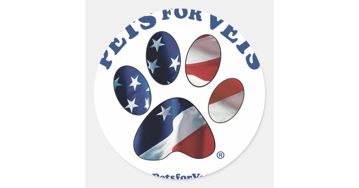 Pets for Vets Classic Round Sticker | Zazzle