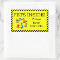 Pets Inside Rectangular Sticker | Zazzle