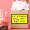 Pets Inside Rectangular Sticker | Zazzle