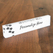 Pets Paw Prints Name Plate | Zazzle