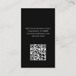Pets Paw Prints QR code Black White Dog Walker Business Card | Zazzle