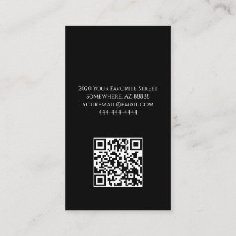 Pets Paw Prints QR code Black White Dog Walker Business Card | Zazzle