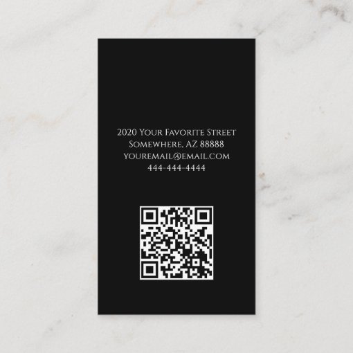 Pets Paw Prints QR code Black White Dog Walker Business Card | Zazzle