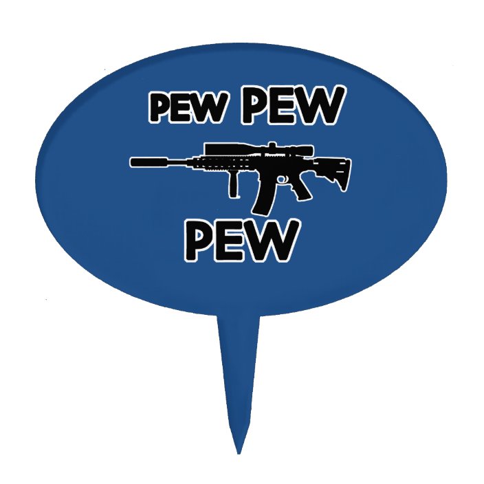 Pew pew gun cake topper | Zazzle.com