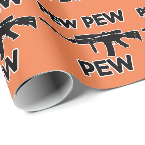 Pew pew gun wrapping paper | Zazzle