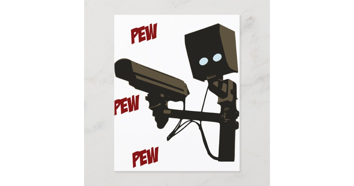 Pew Pew Pew Laser Radar Gun Robot | Zazzle