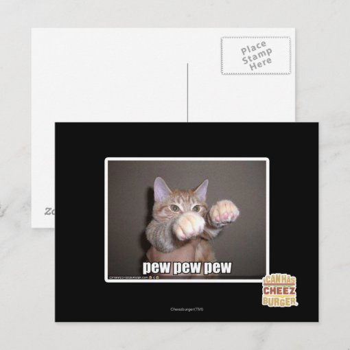 Pew pew pew postcard | Zazzle