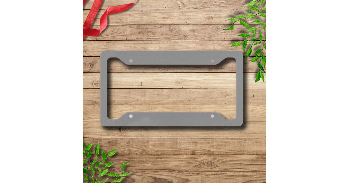 Pewter Grey Solid Color | Classic Elegant License Plate Frame | Zazzle