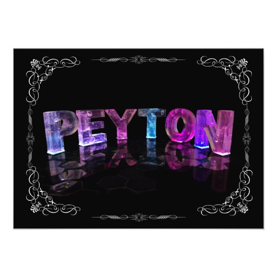 Peyton - The Name Peyton in 3D Lights (Photograph Photo Print | Zazzle.com