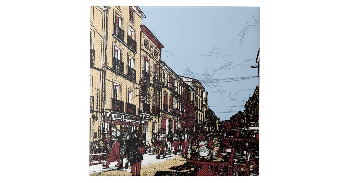 Pezenas France Antique Market Ceramic Tile | Zazzle