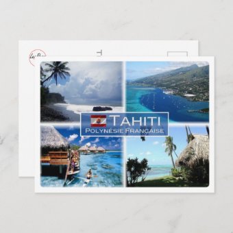 PF French Polynesia - Tahiti - Postcard | Zazzle