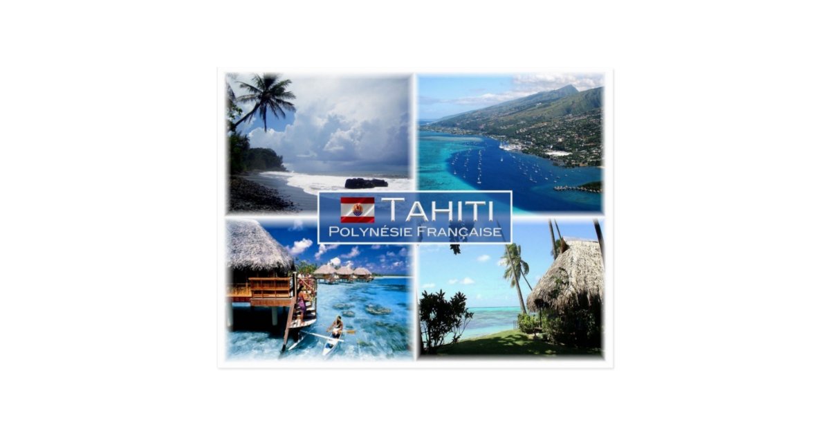 PF French Polynesia - Tahiti - Postcard | Zazzle.com