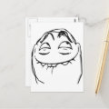 PFFTCH Laughing Rage Face Comic Meme Postcard | Zazzle