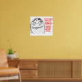 PFFTCH Laughing Rage Face Comic Meme Poster | Zazzle