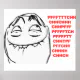 PFFTCH Laughing Rage Face Comic Meme Poster | Zazzle