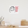 PFFTCH Laughing Rage Face Comic Meme Poster | Zazzle